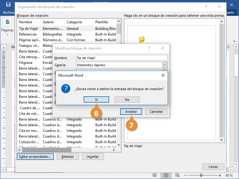 Crear y Utilizar Bloques de Creación | CustomGuide