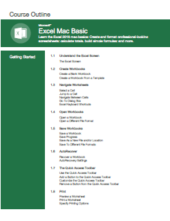 Excel Mac Basic Courseware | CustomGuide