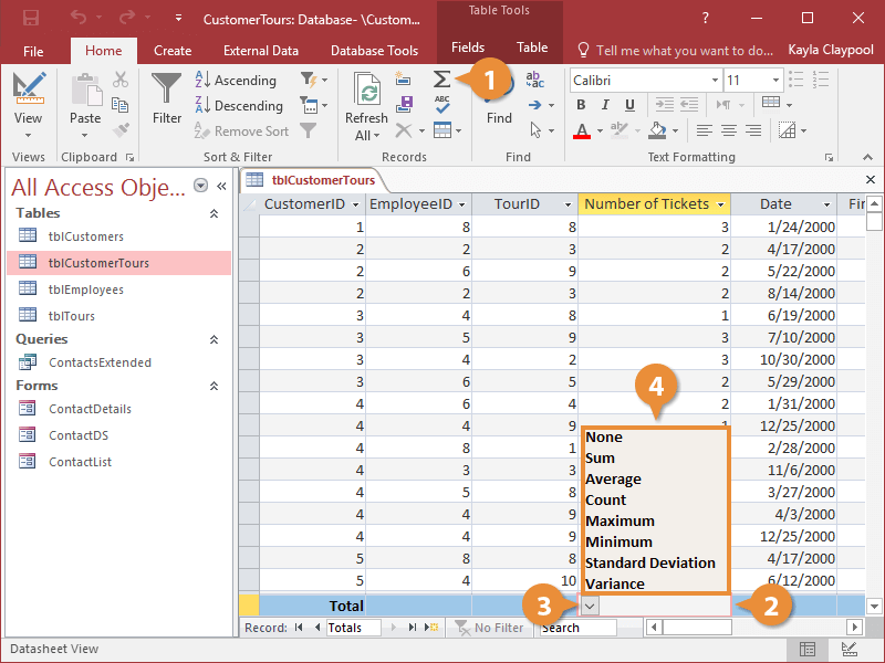 Add Total Rows CustomGuide