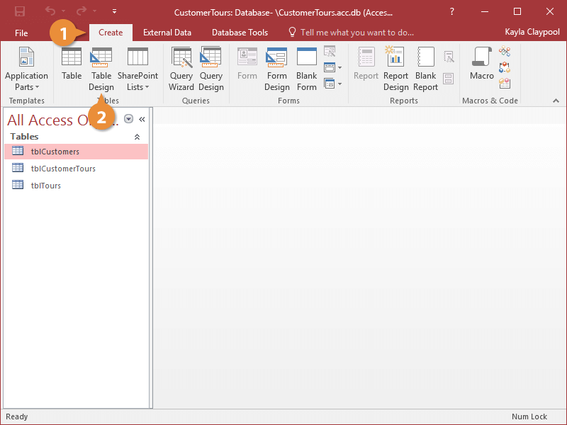 How To Create Database Table In Ms Access Gambaran