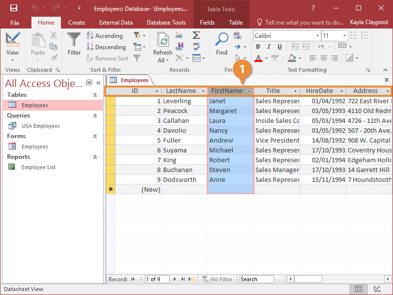 Select Data CustomGuide