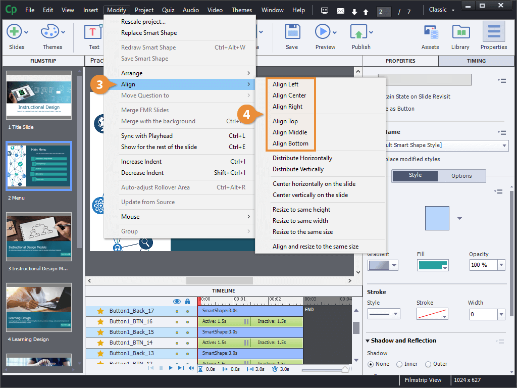 Align And Arrange Objects CustomGuide