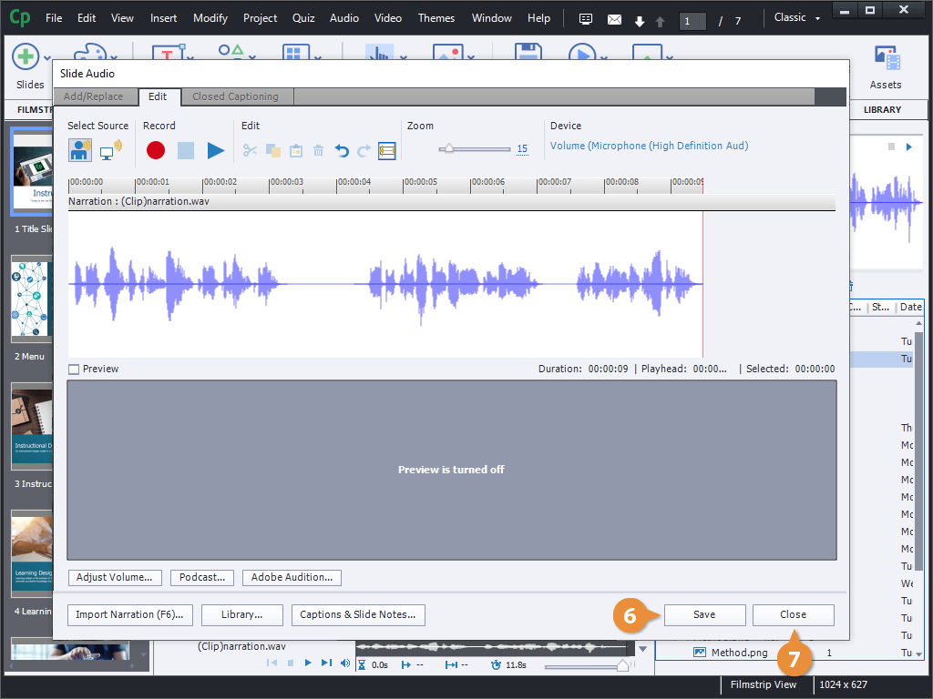 Edit And Delete Audio CustomGuide