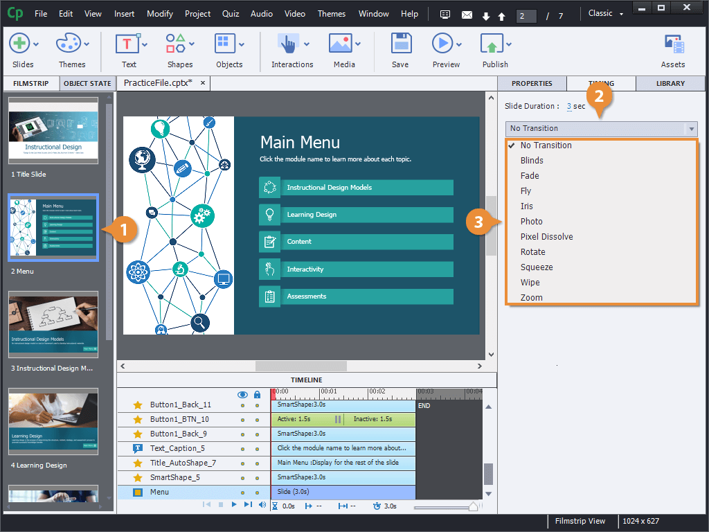 Use Transitions CustomGuide