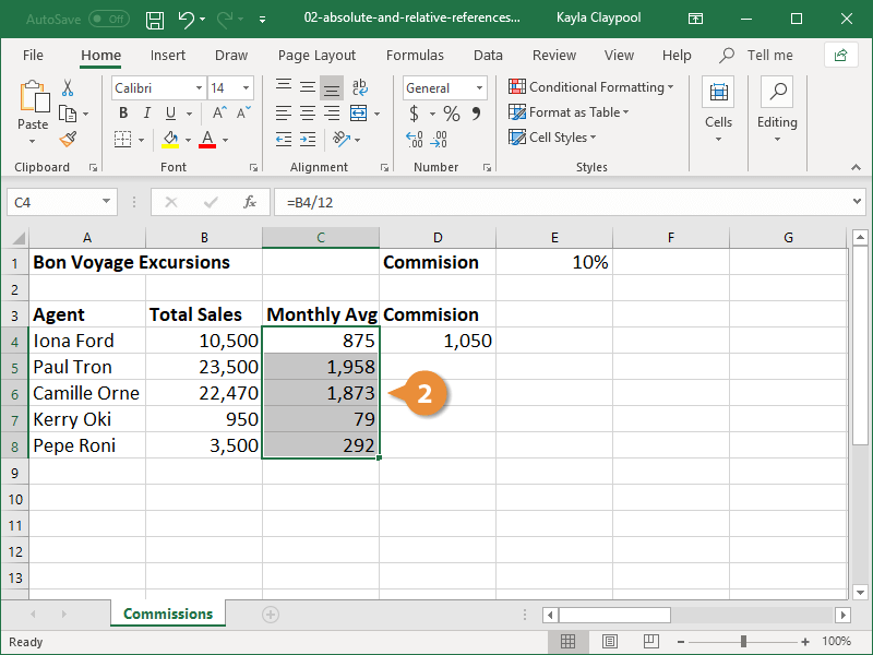 Absolute Reference In Excel CustomGuide