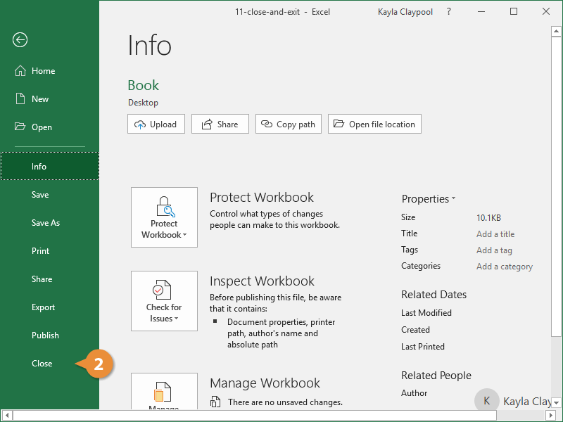 Excel Close A Workbook CustomGuide