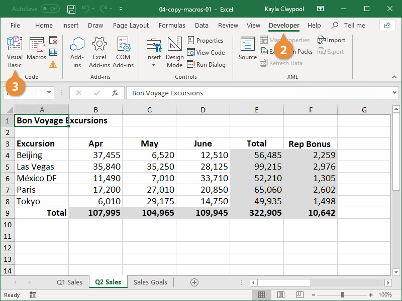 Export Excel Macro CustomGuide