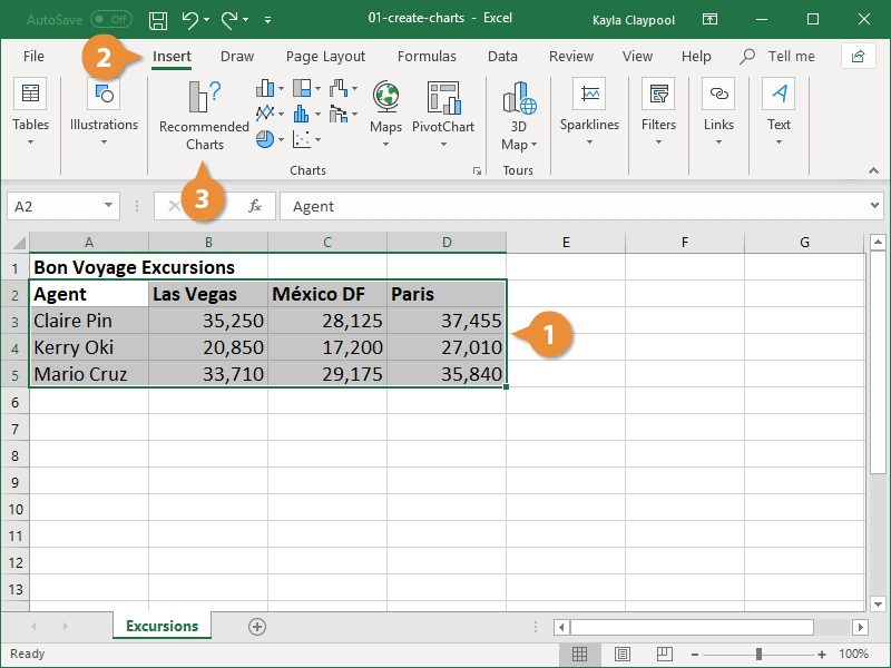 How To Make A Chart Or Graph In Excel CustomGuide How To Make A Chart Or Graph In Excel CustomGuide