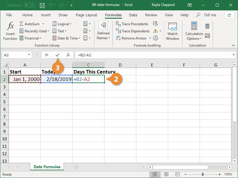 Excel Date Functions CustomGuide