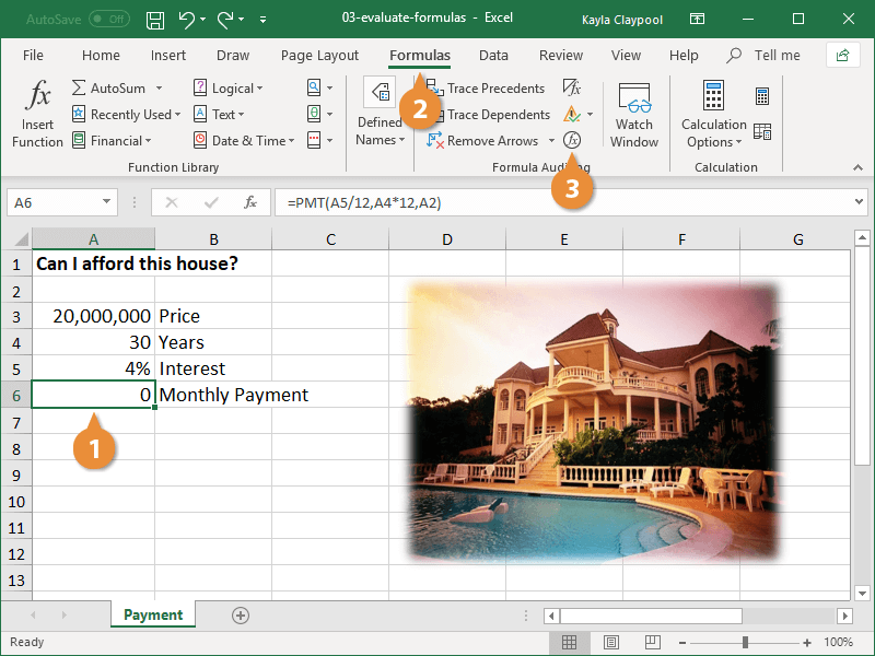 Evaluate A Formula In Excel CustomGuide