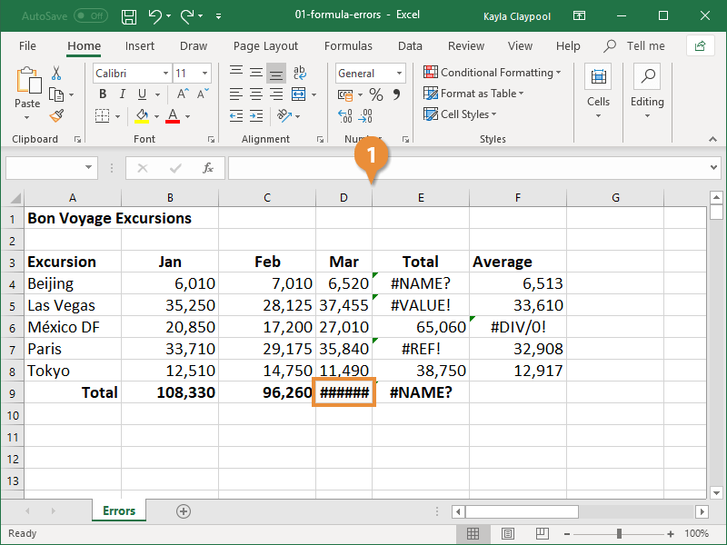 Excel Formula Error CustomGuide