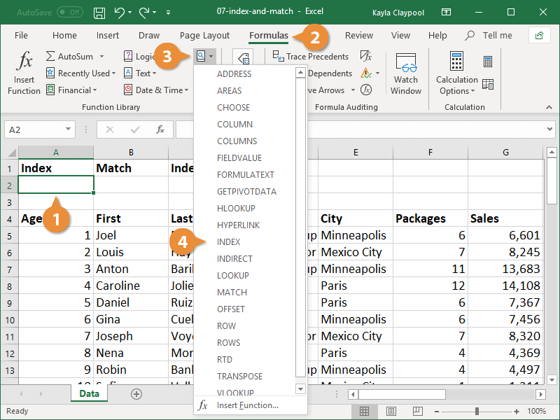 INDEX And MATCH In Excel CustomGuide