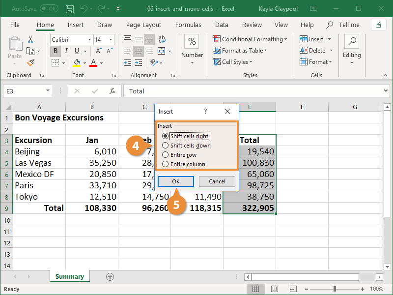 How To Move Cells In Excel CustomGuide