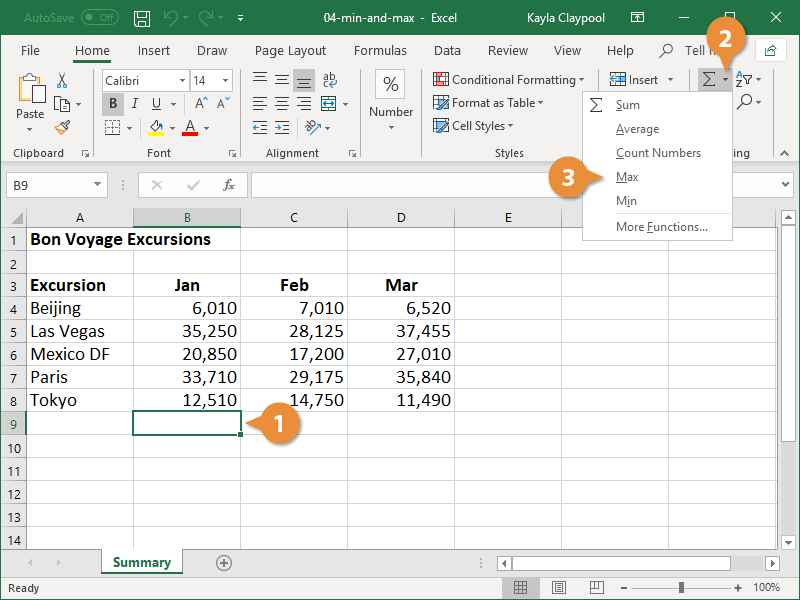 Excel MAX Function MIN Function CustomGuide