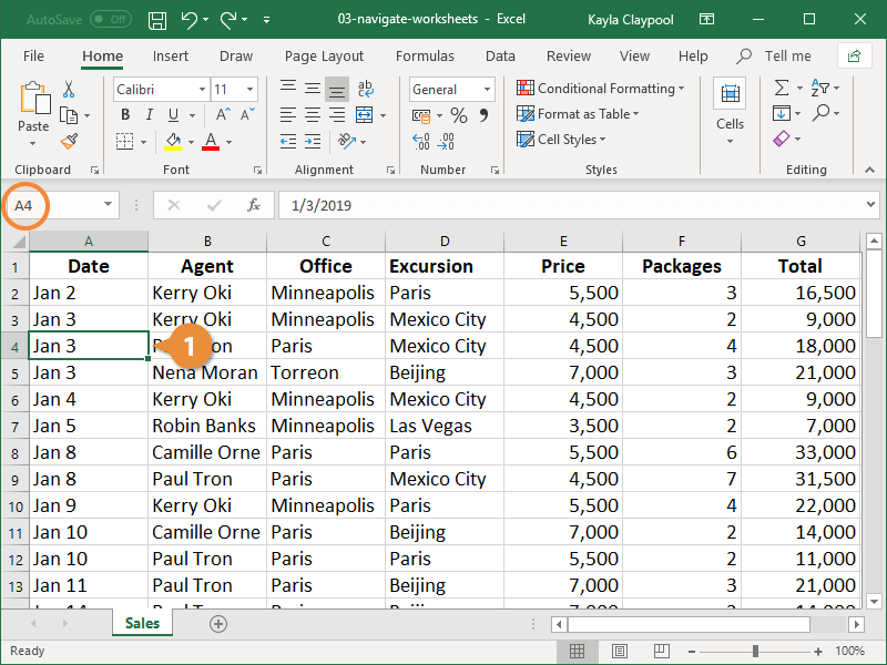 Navigate Worksheets CustomGuide