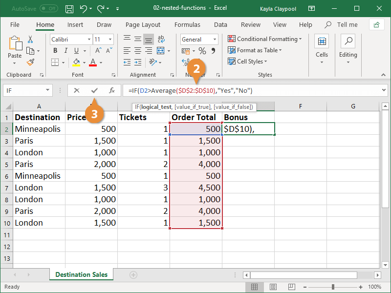 Nested Function In Excel CustomGuide