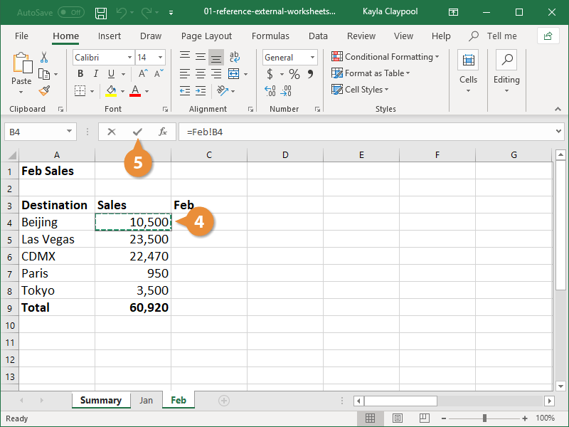Excel Reference Another Sheet CustomGuide