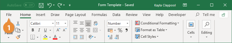 Excel Forms Template CustomGuide