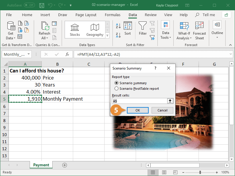 Scenario Manager In Excel CustomGuide