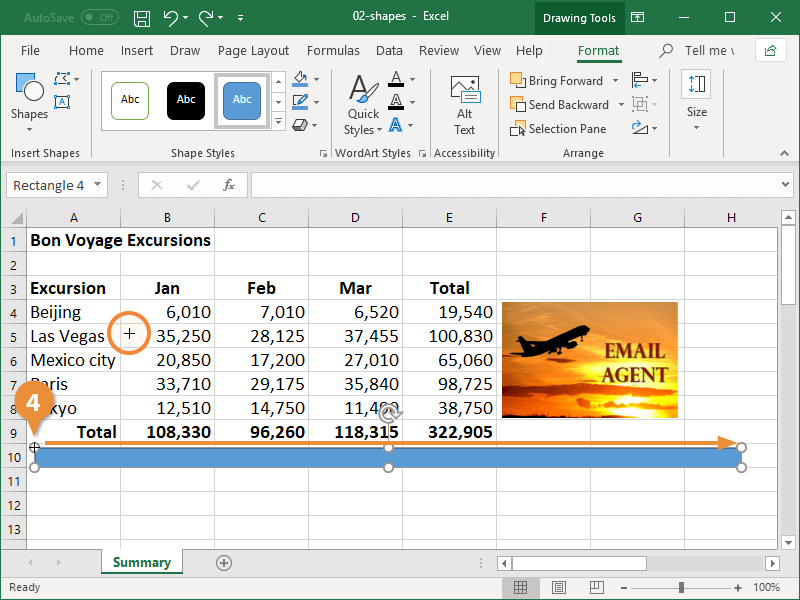 Excel Shapes CustomGuide