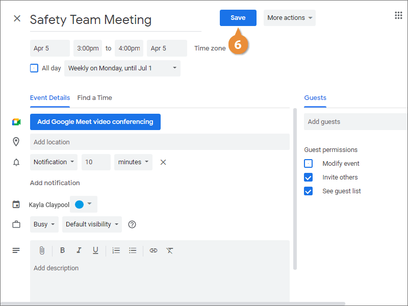 Repeating Events CustomGuide