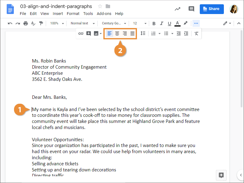 Hanging Indent Google Docs CustomGuide
