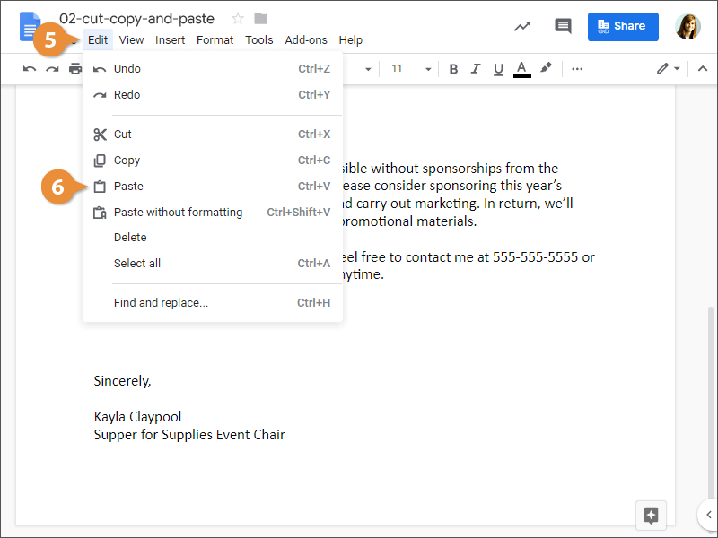 Cut Copy And Paste CustomGuide