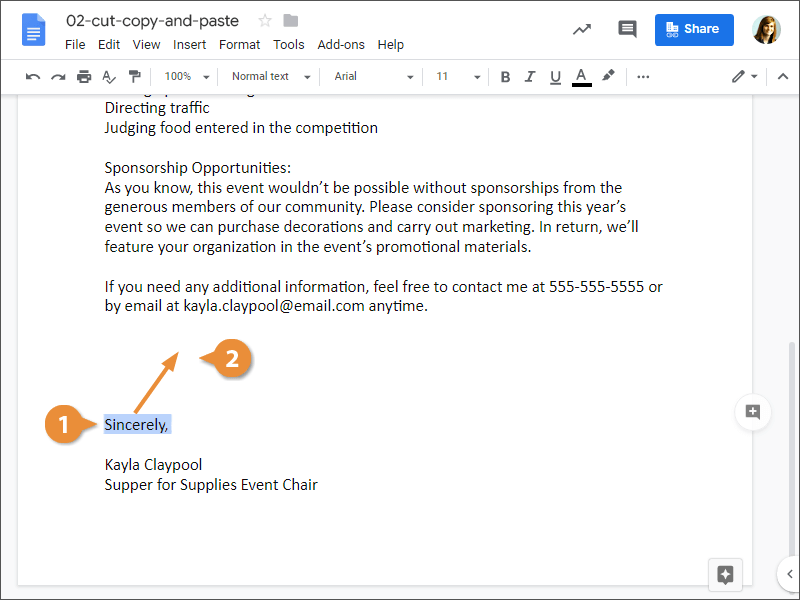 Cut Copy And Paste CustomGuide