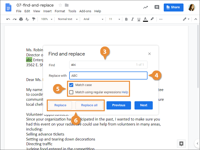 Find And Replace In Google Docs CustomGuide