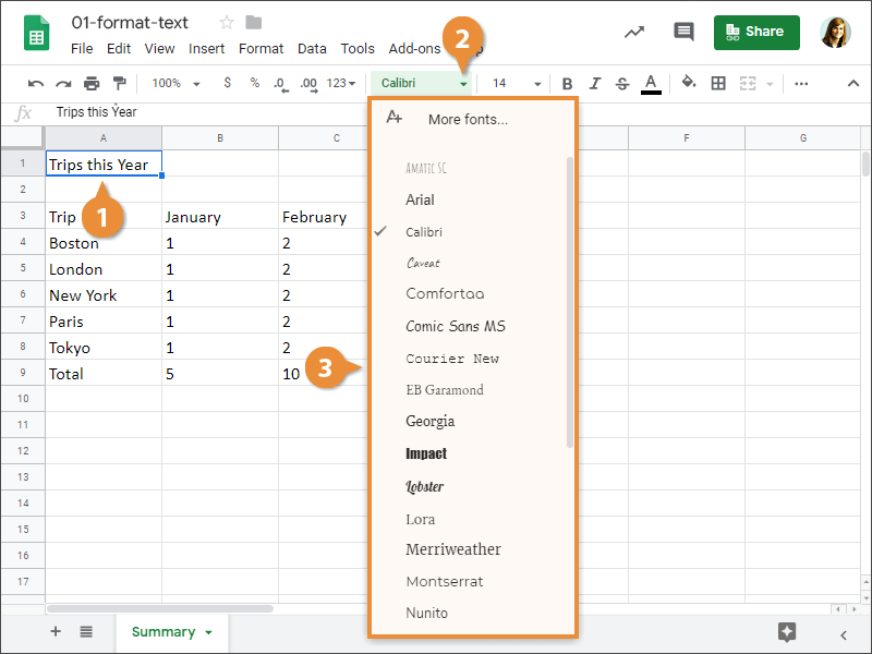 Format Text CustomGuide
