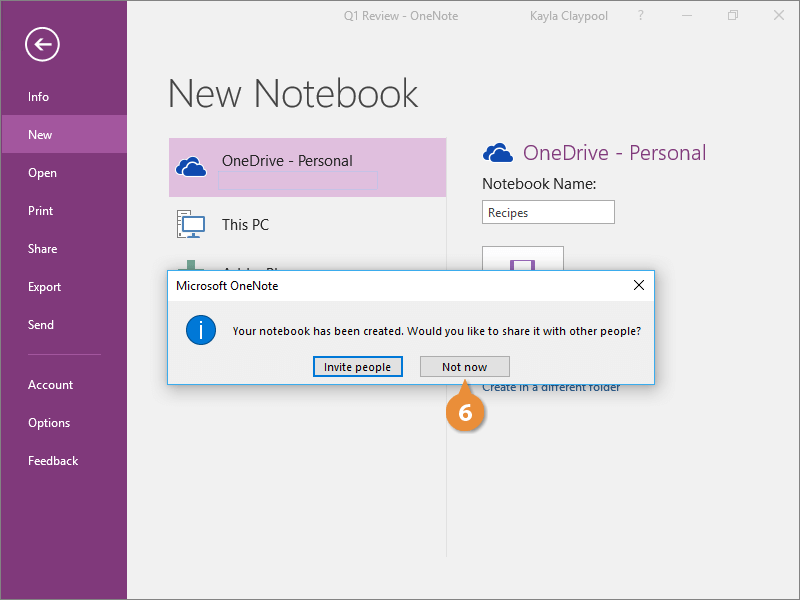 Create Shared Notebooks CustomGuide