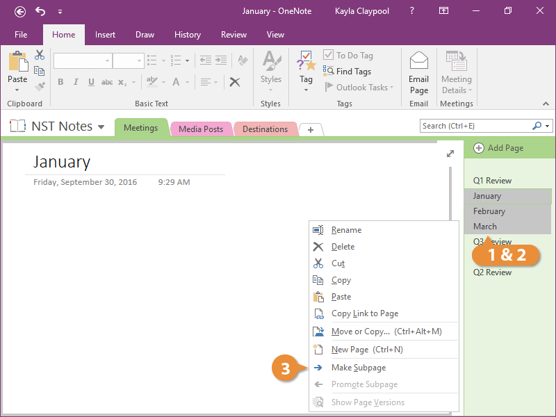 Pages And Subpages CustomGuide