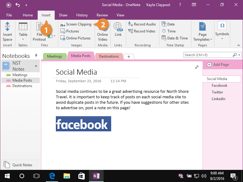 Screen Clippings CustomGuide