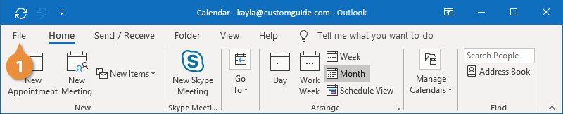 Calendar Settings CustomGuide