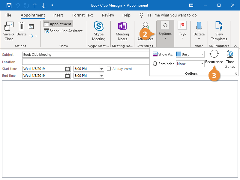 Recurring Appointments CustomGuide