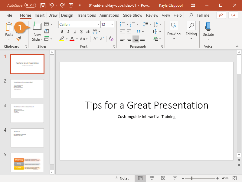 How To Change Slide Layout In PowerPoint CustomGuide