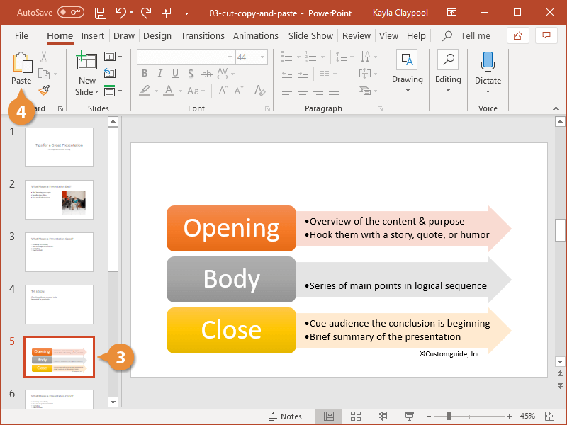 How To Copy And Paste In PowerPoint CustomGuide