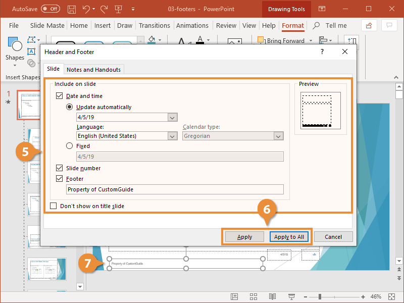 Add Slide Numbers In PowerPoint CustomGuide