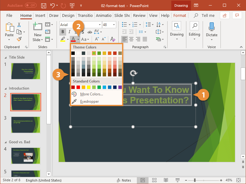 How To Format The Text In Powerpoint Tutorial Vrogue