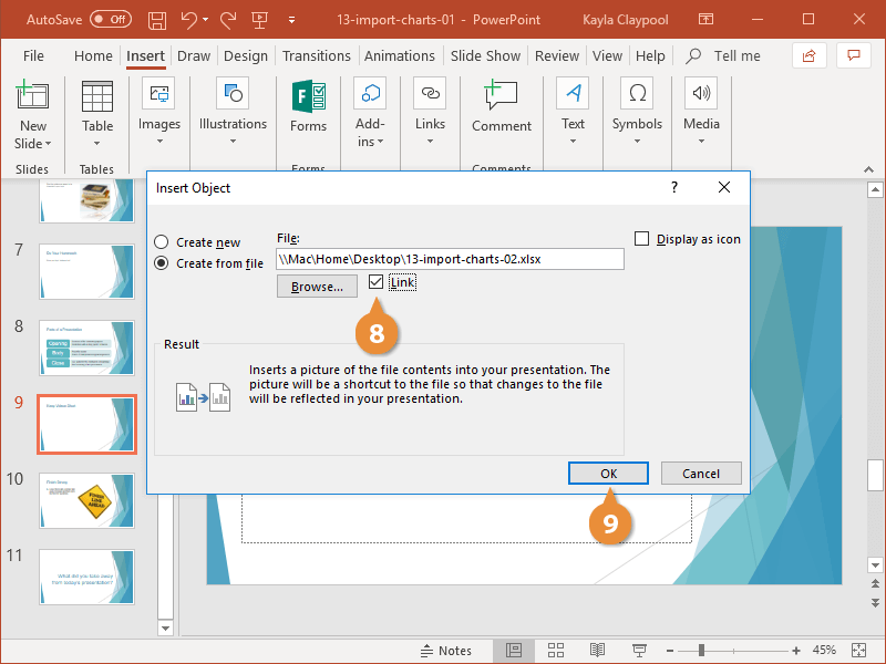 Embed An Excel Chart In Powerpoint CustomGuide