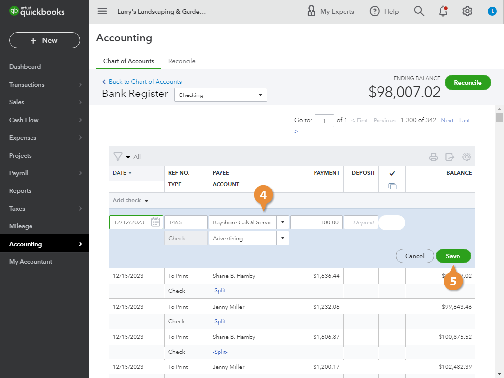 Add Transactions CustomGuide