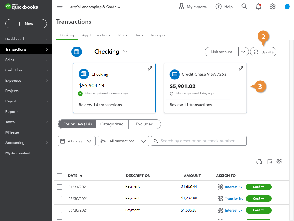 Download Bank Transactions CustomGuide