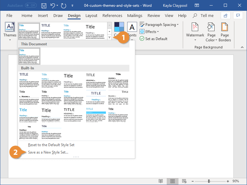 How To Save Custom Colors In Word CustomGuide