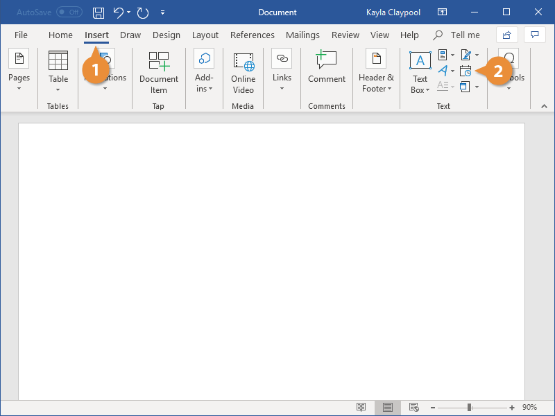 Insert Date In Word CustomGuide