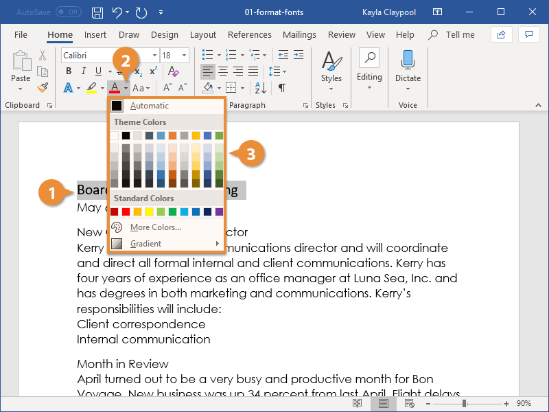 Formatting Text In Word CustomGuide 43 OFF