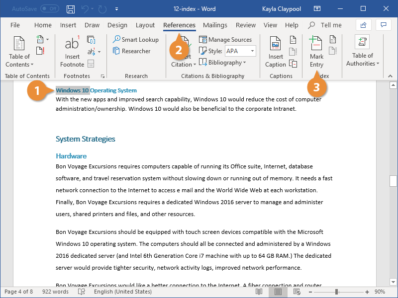 How To Make An Index In Word CustomGuide