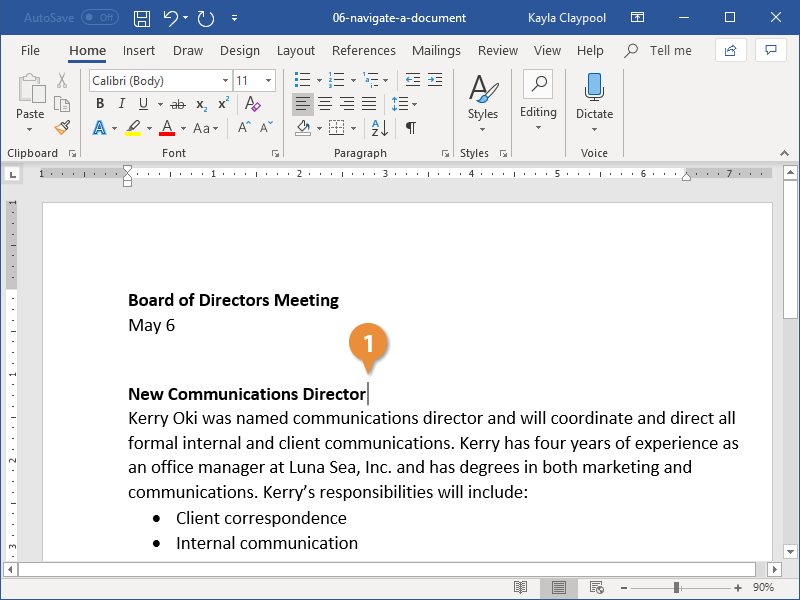 How To Move A Page Up Or Down In Word CustomGuide