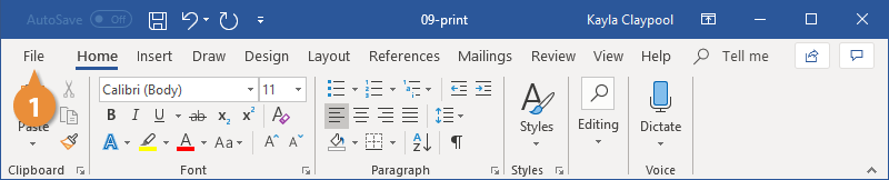 How To Print In Word CustomGuide