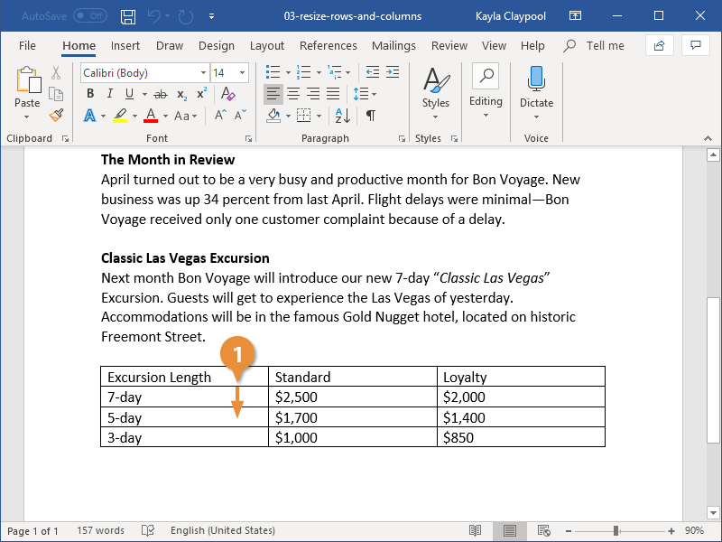How To Change Column Width In Word Table CustomGuide