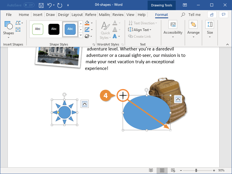 How To Insert A Line And Shapes In Word CustomGuide
